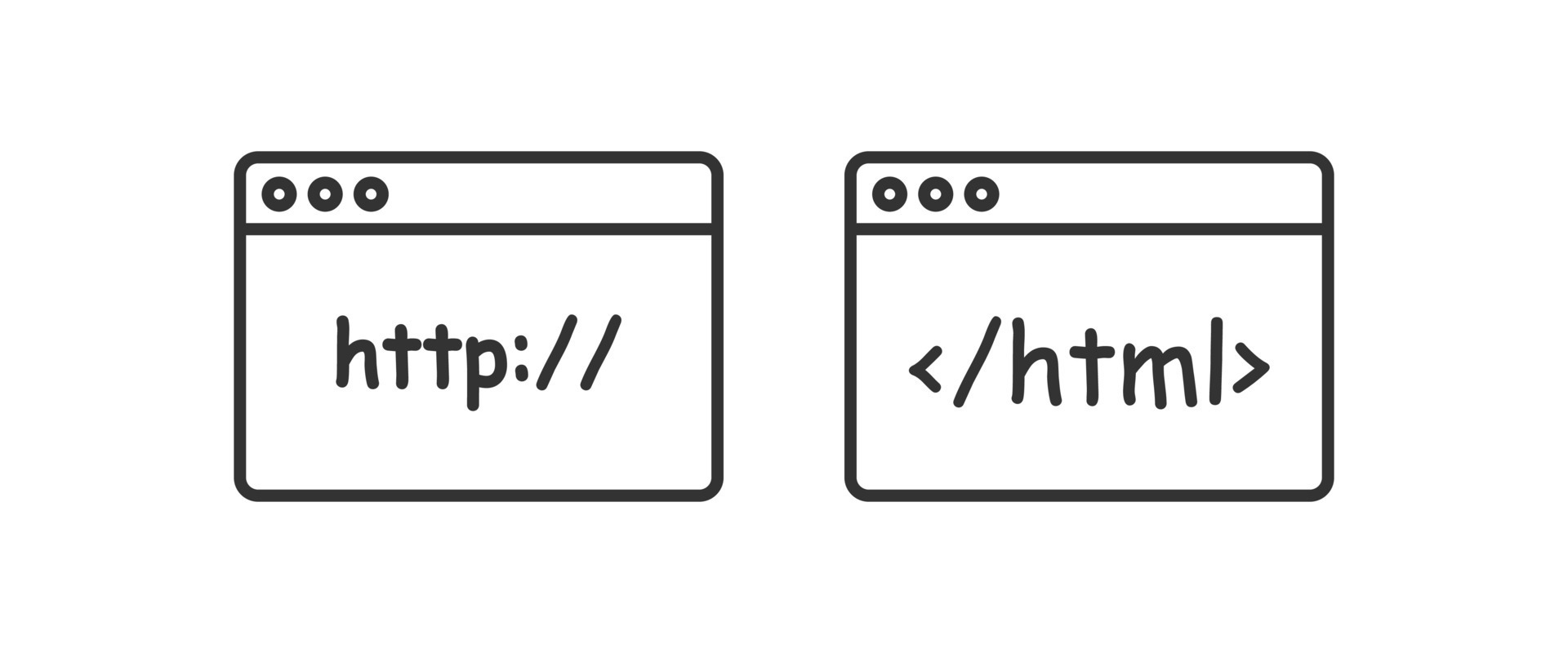 Hypertext Transfer Protocol Concept browser icon. Vector illustration ...