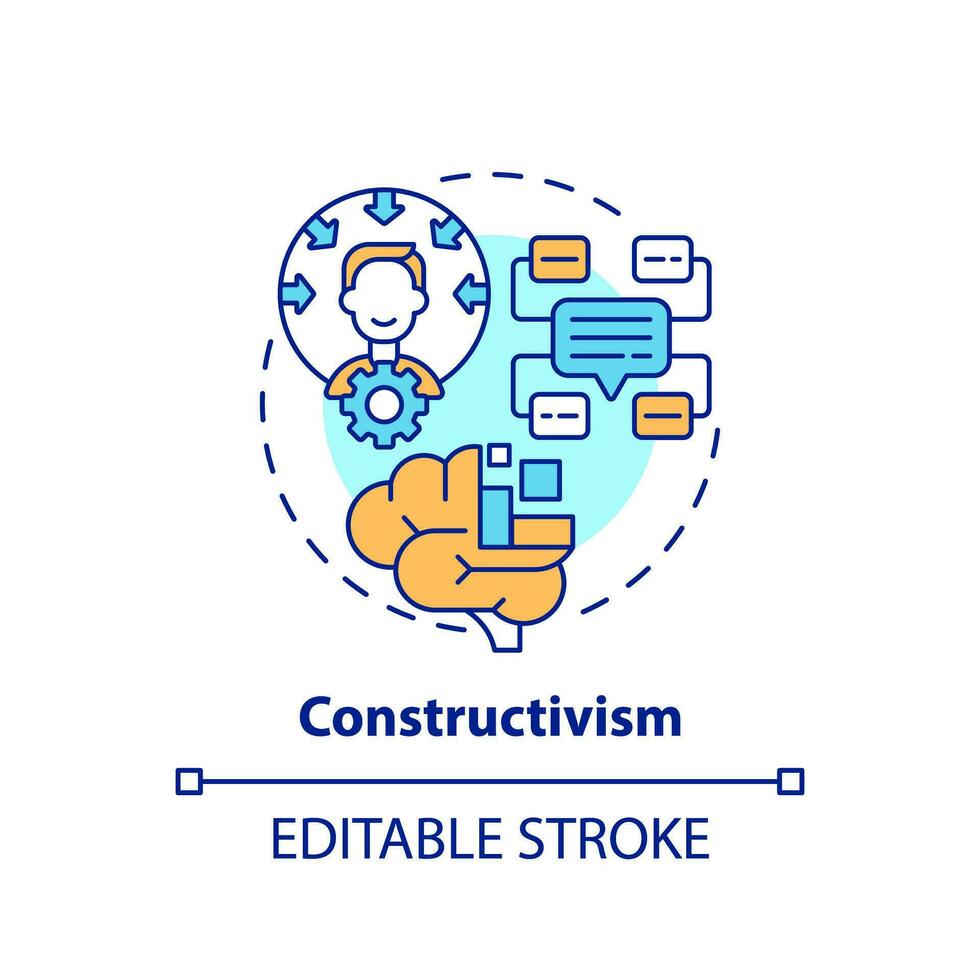 2d Editable Multicolor Constructivism Icon Simple Isolated Vector