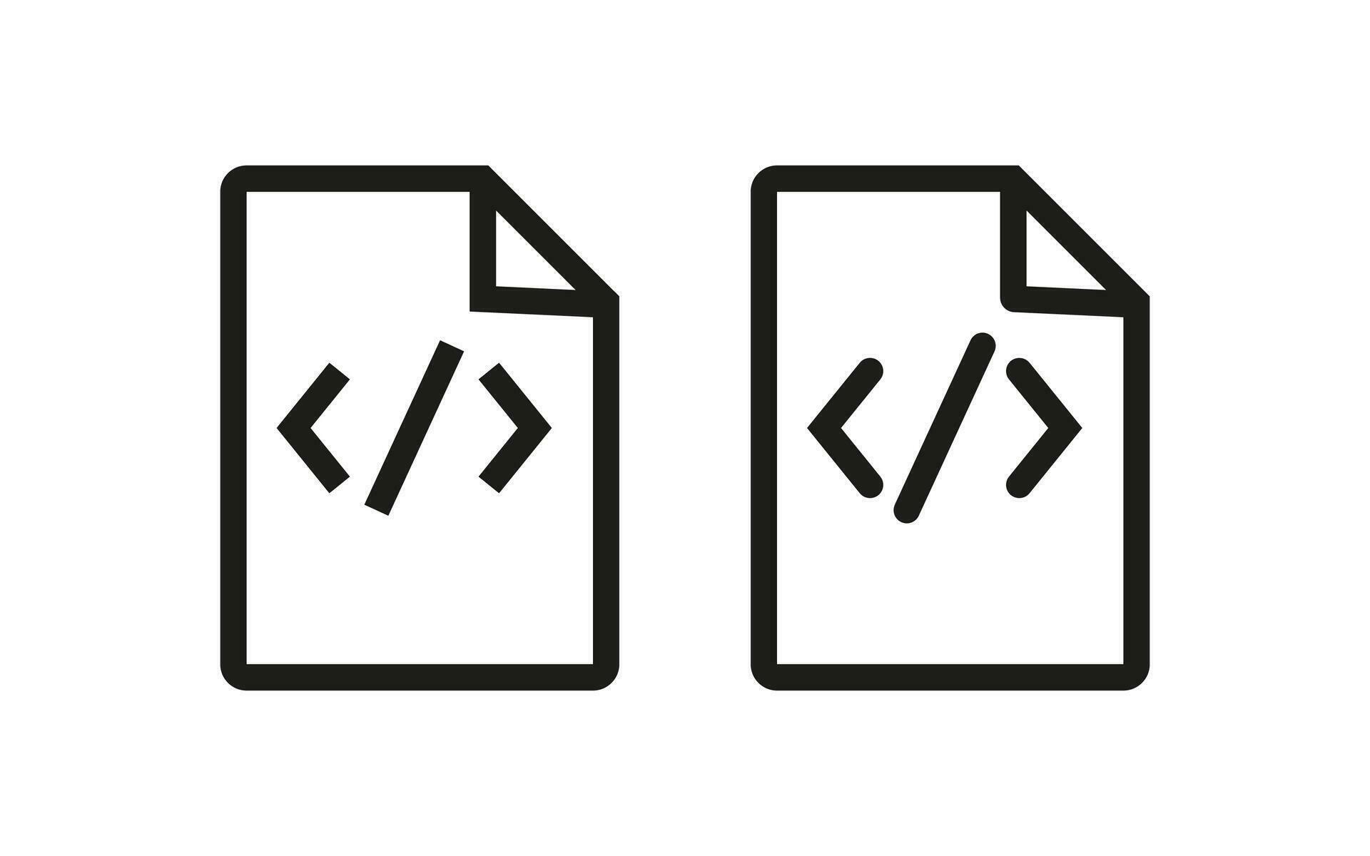 Computer programming script line icon. Vector illustration desing ... Computer programming script line icon. Vector illustration desing ...