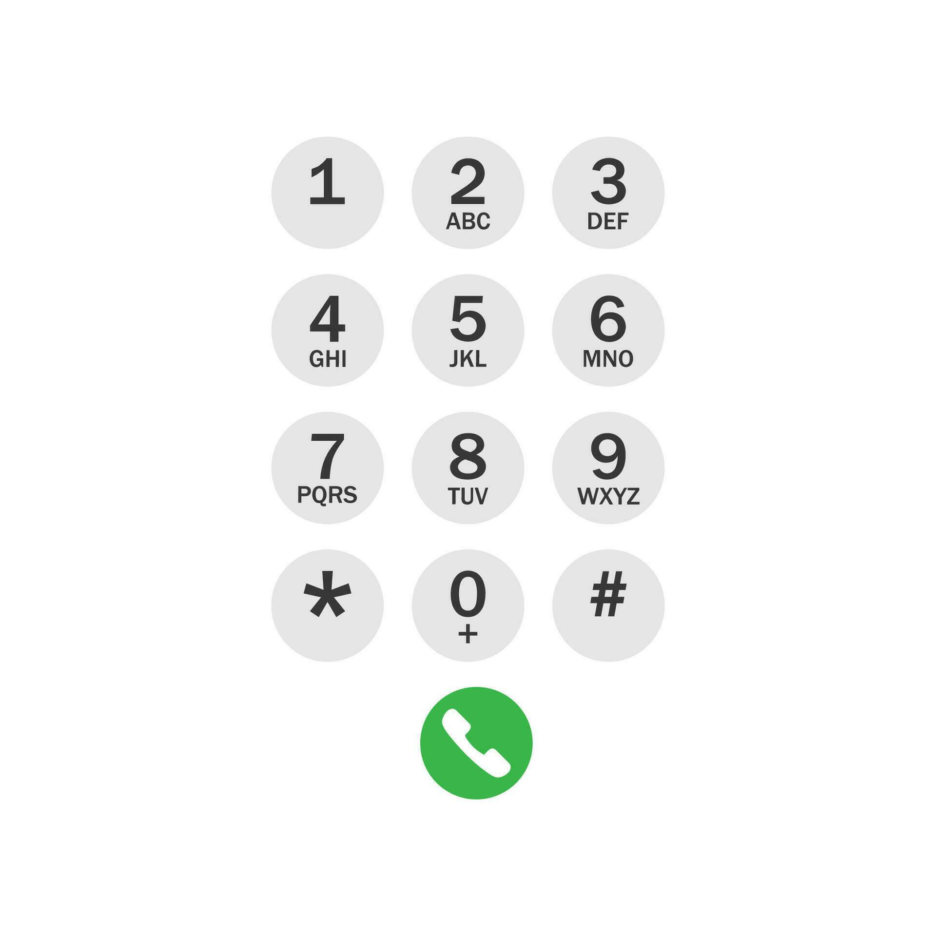 Smartphone dial keypad icon. Keypad number and letters for telephone symbol. Sign app button ...