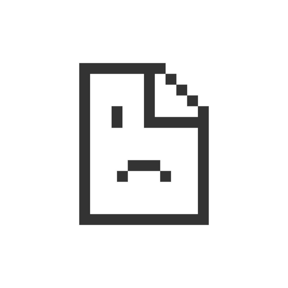 Corrupted pixel file icon. Damage document symbol. Sign broken data vector. 34998724 Vector Art ...