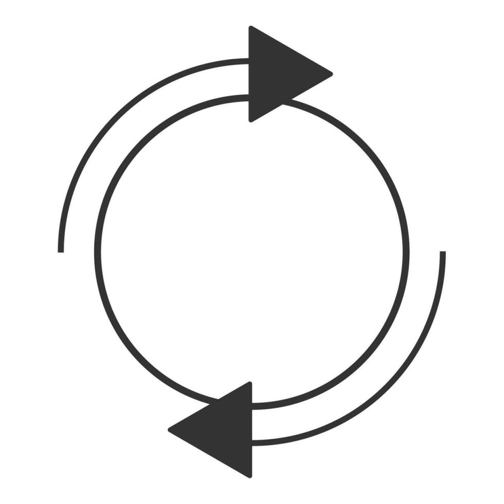 Refresh arrow icon. Repeat symbol. Sign app button vector. 34998733 Vector Art at Vecteezy