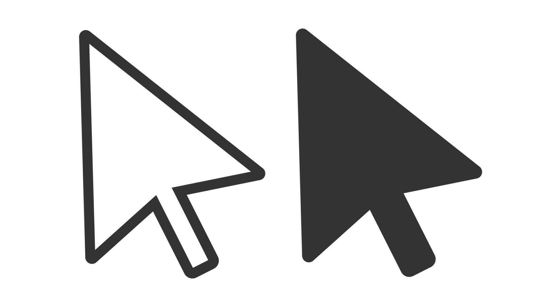 Computer mouse pointer icon. Cursor arrow symbol. Sign click arrowhead ...