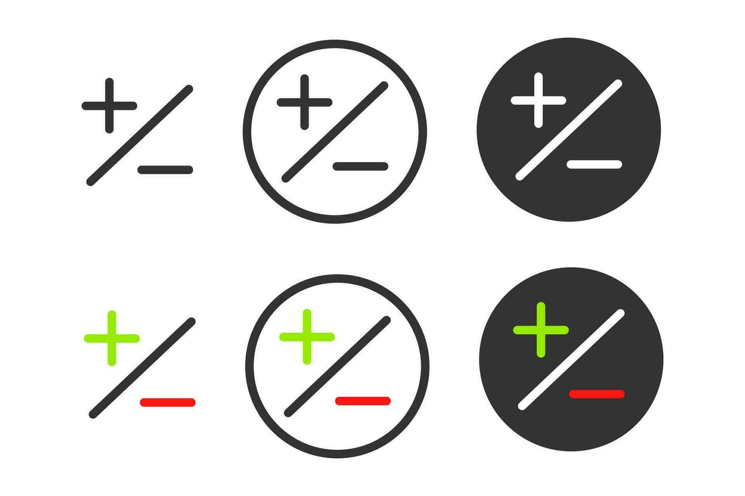 Calculator with negative sign store