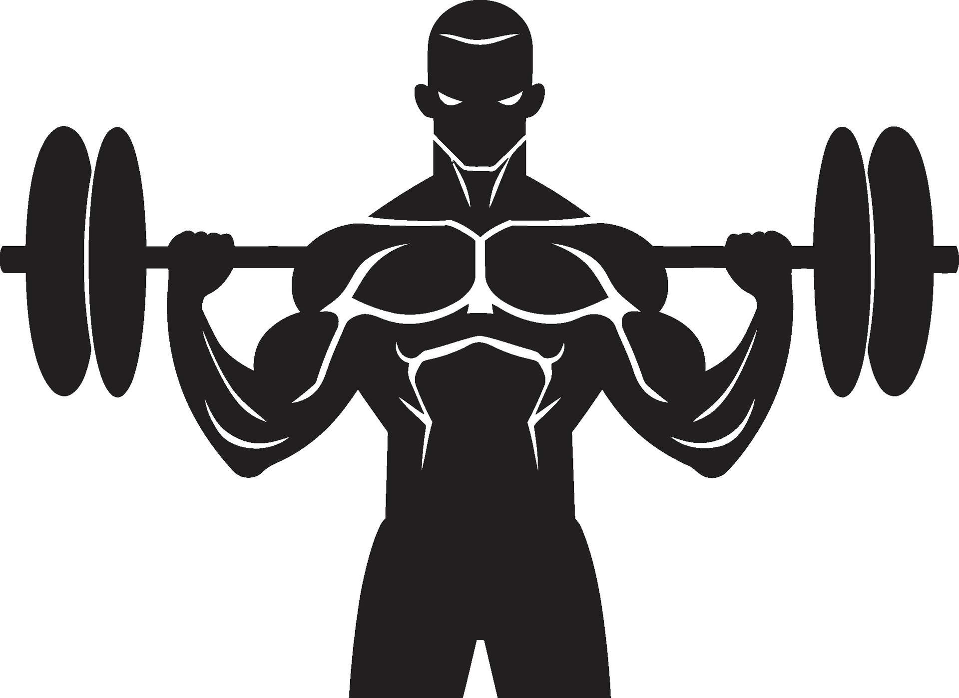 Bodybuilding Blueprint Vector Designs For Fitness Icons Active Anatomy