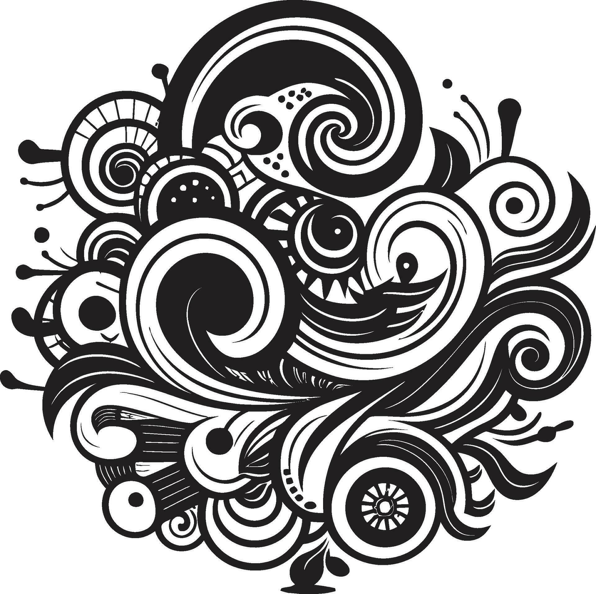 Radiant Spirals Modern Abstract Vector Icons Curly Whirlwind Abstract ...