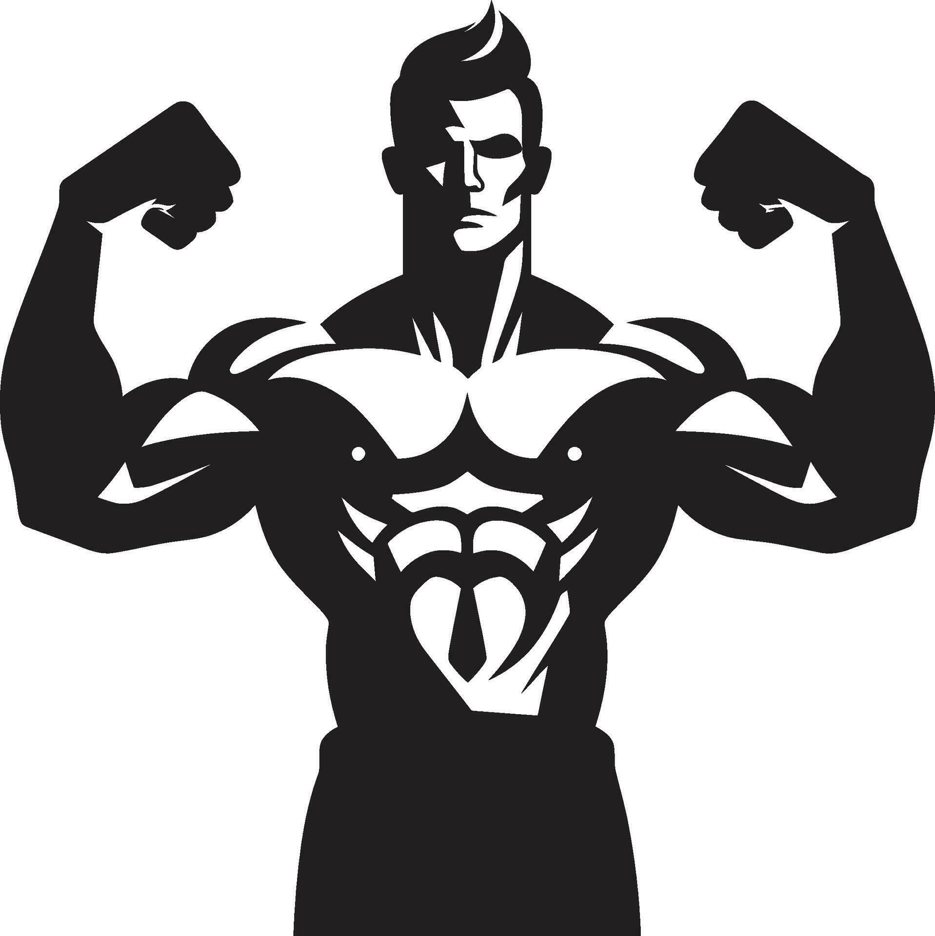 Defined Muscles Vector Icons for Fitness and Bodybuilding Flex Appeal ...