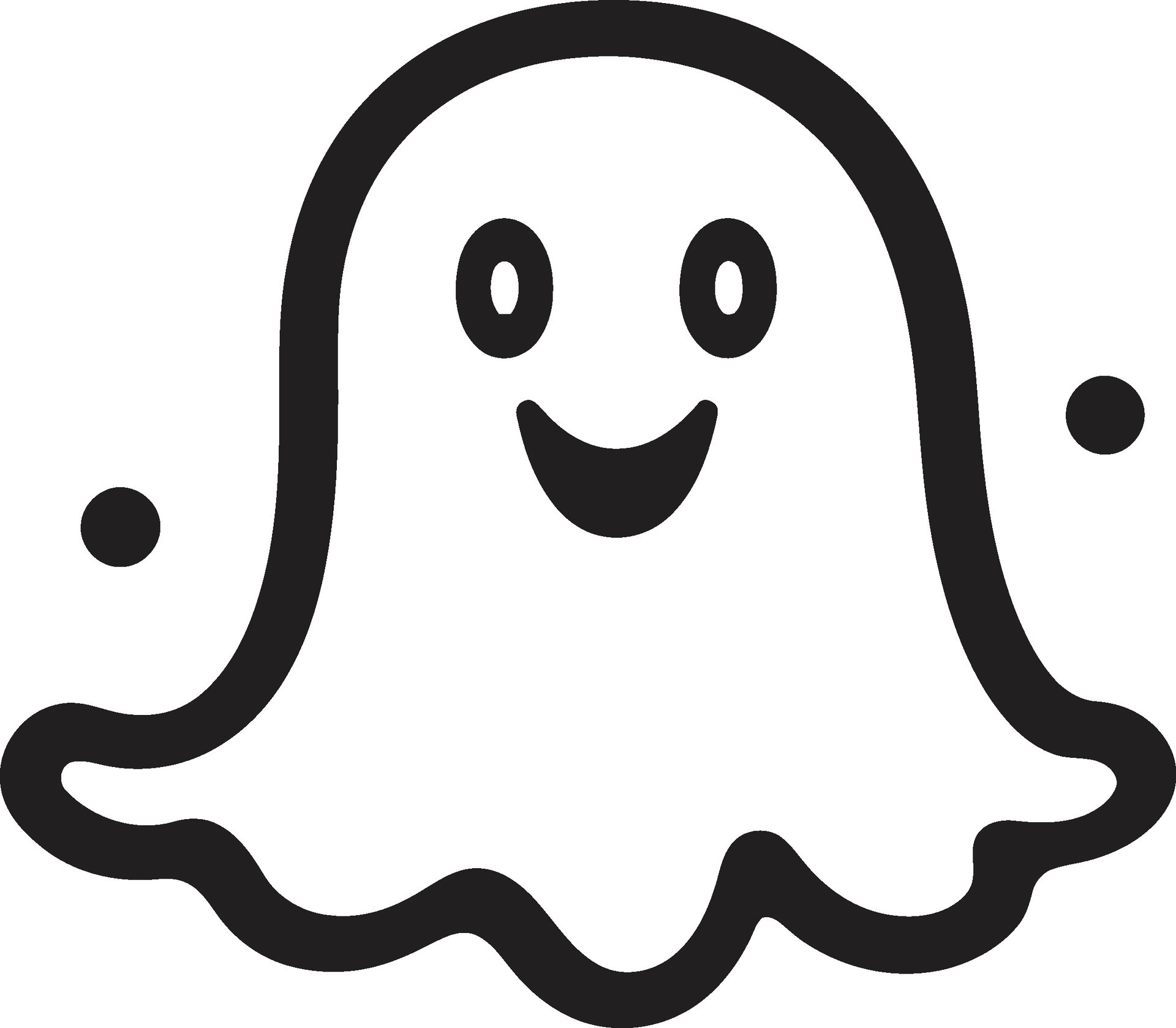 Ethereal Embrace Cute Ghost Vector Midnight Wisp Black Ghost Icon