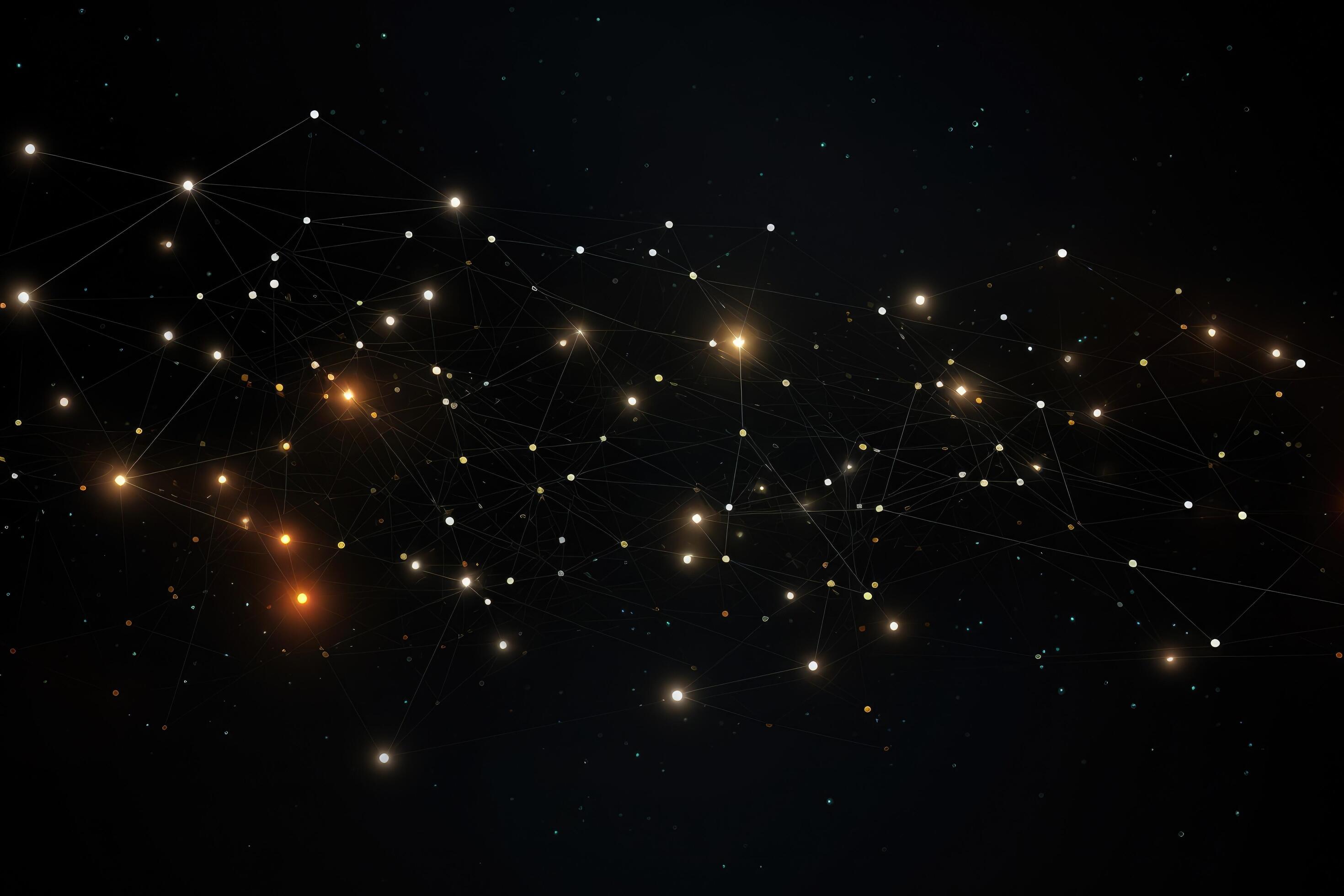 Ai Generated Abstract Polygonal Space Low Poly Dark Background With Connecting Dots And Lines