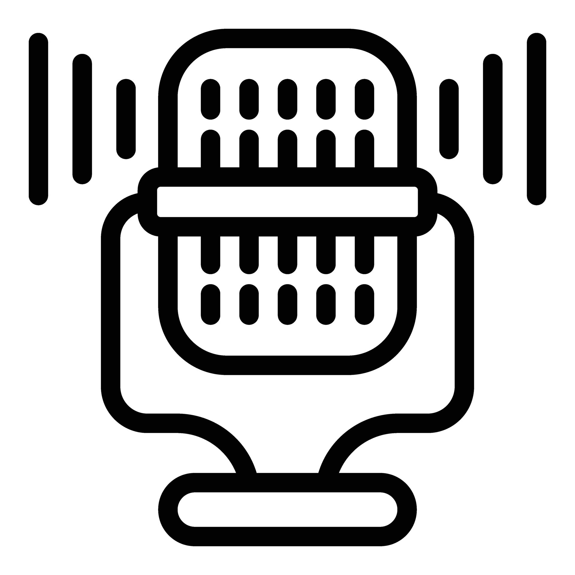 Microphone Voice Command Icon Outline Vector Smart Virtual Assistant 35018193 Vector Art At