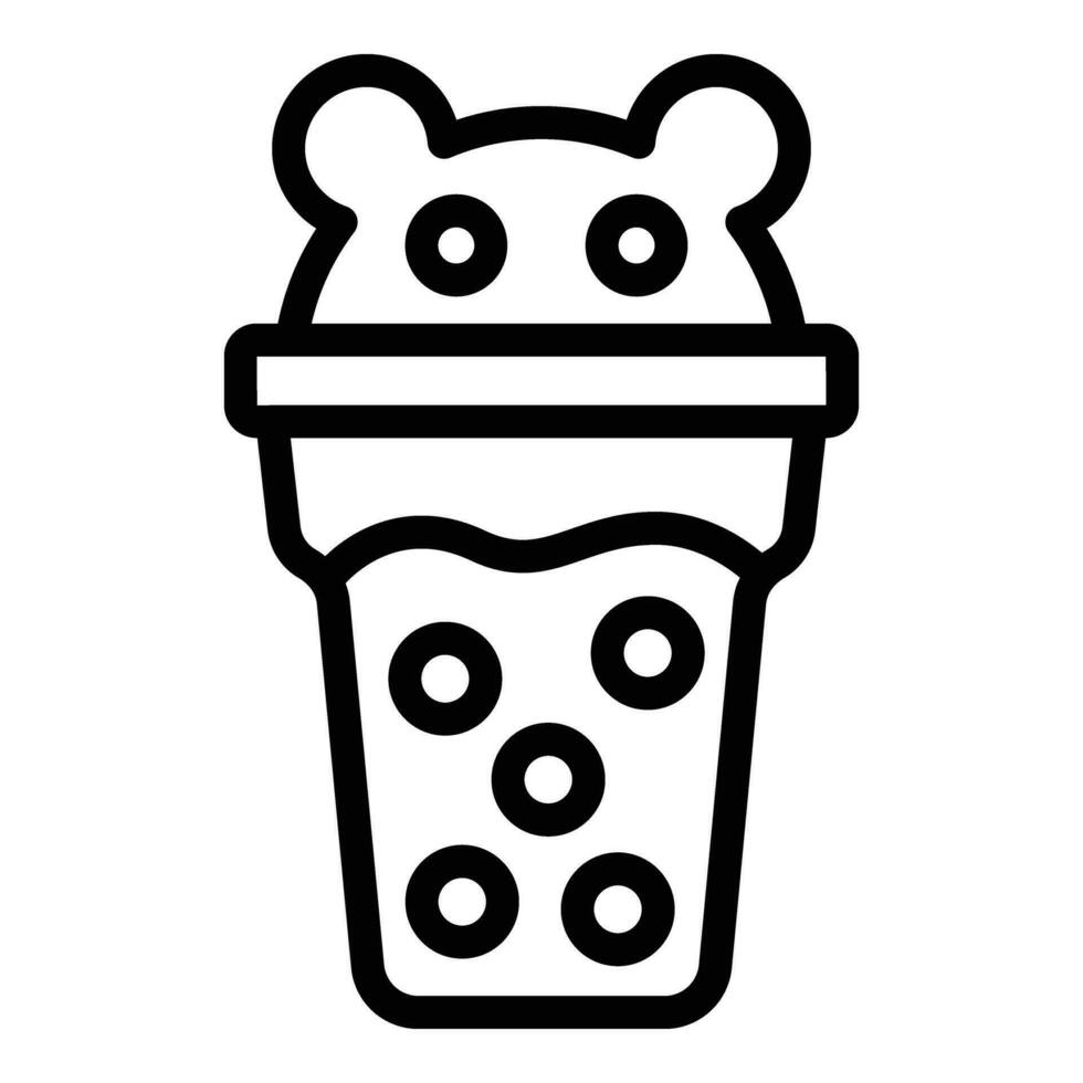 Fruity Bubble Tea Icon Outline Vector Asian Balls Beverage 35018308