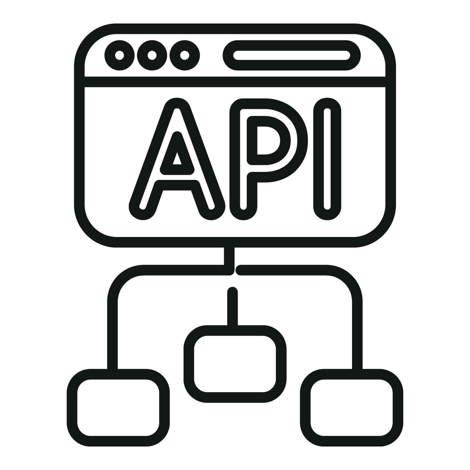 Api scheme gear hosting icon outline vector. Code build team 35018761 Vector Art at Vecteezy