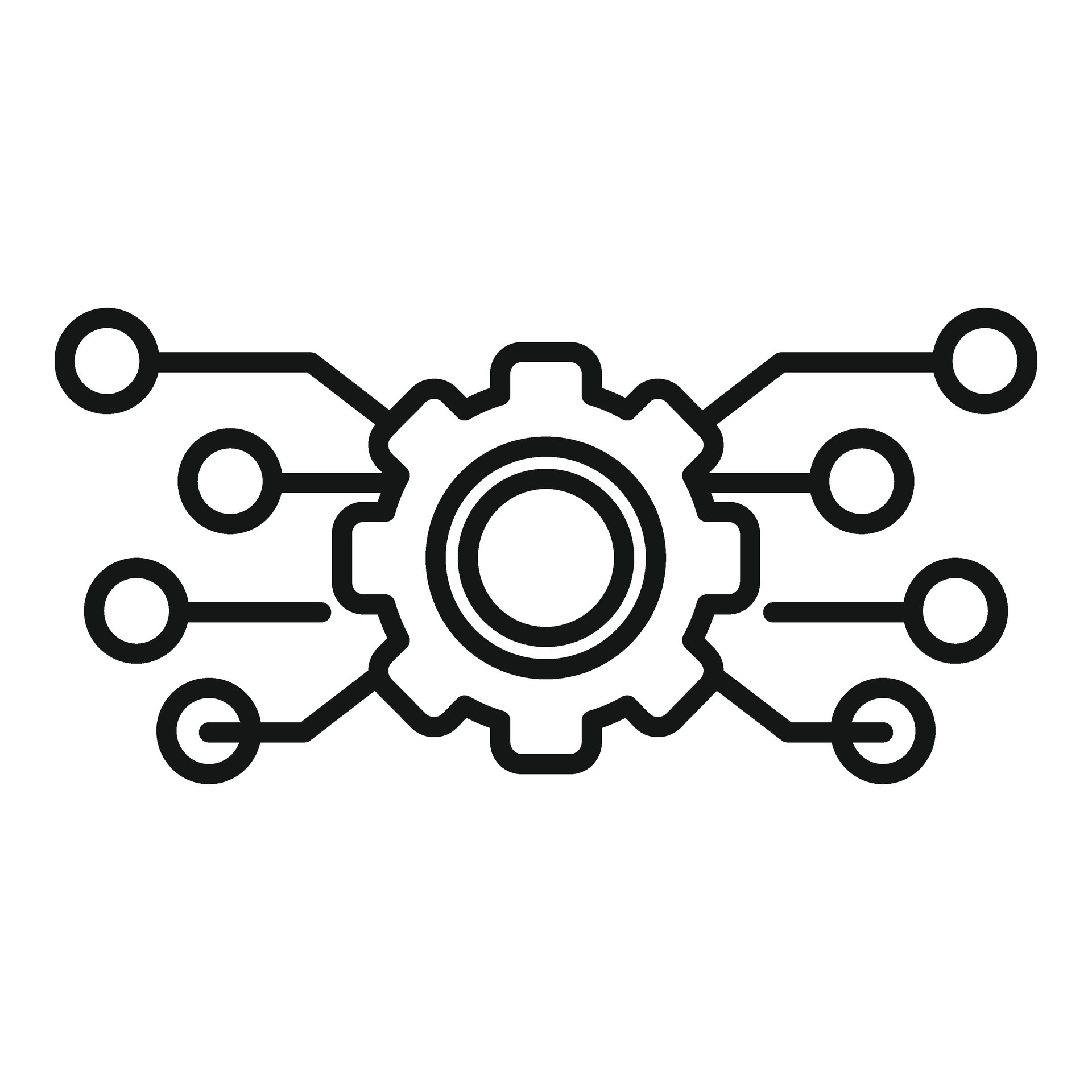 Gear Api Structure Icon Outline Vector Hosting Server 35018802 Vector