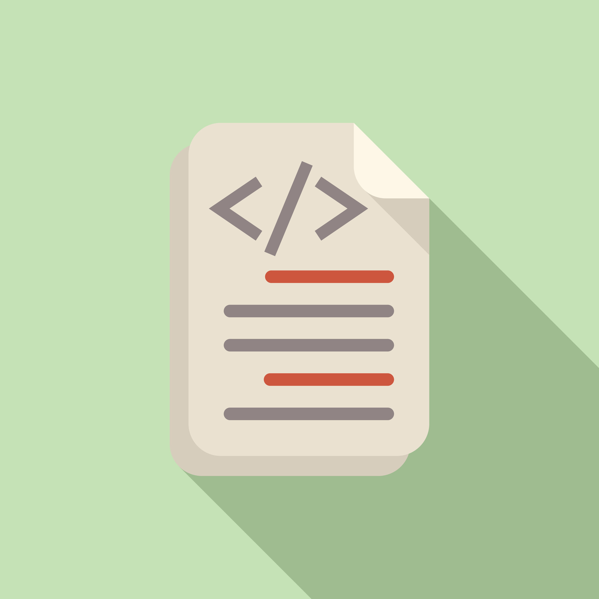 Paper code paper icon flat vector. Screen code computer 35018817 Vector ...