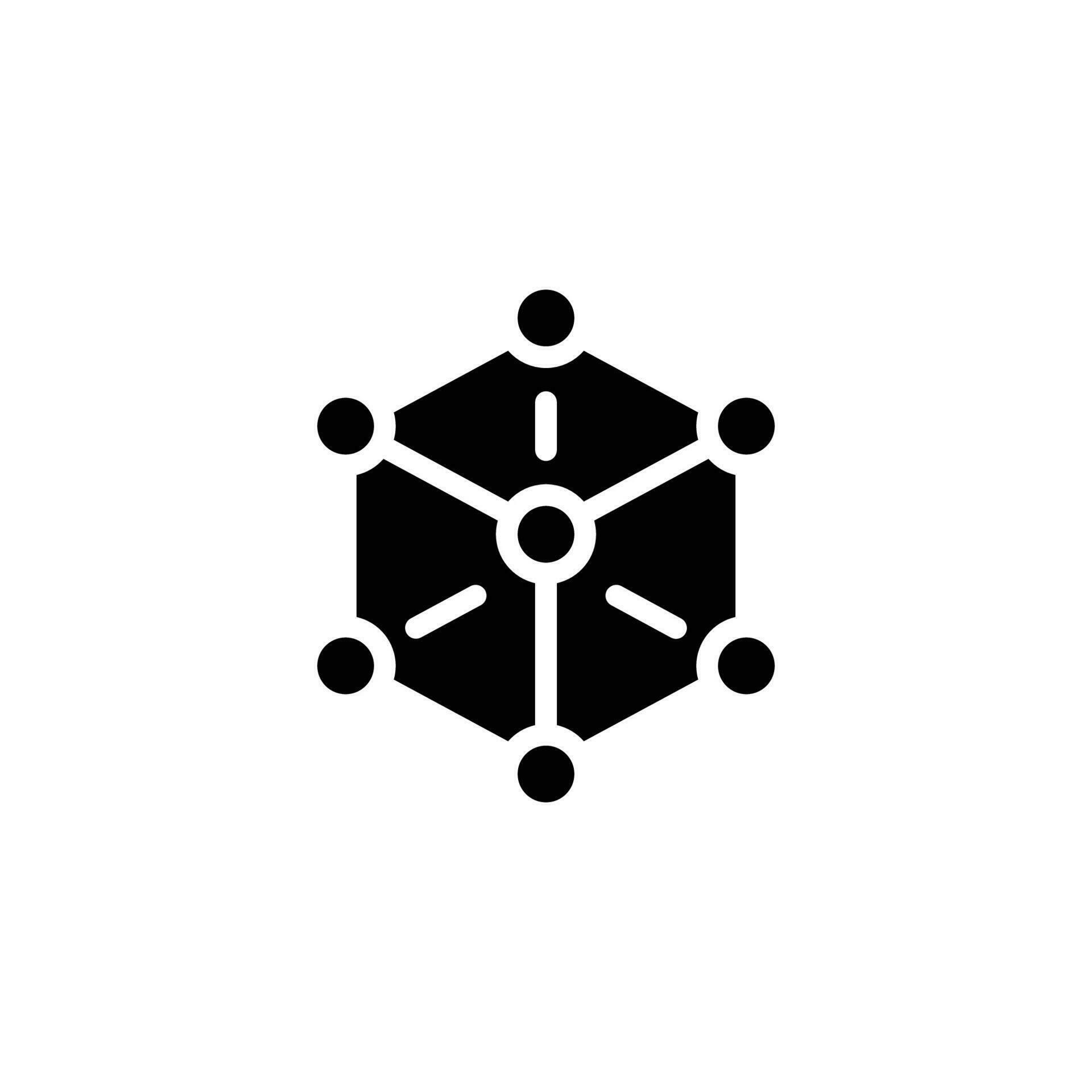 Framework icon. Simple solid style. Cloud, native, react, atom ...