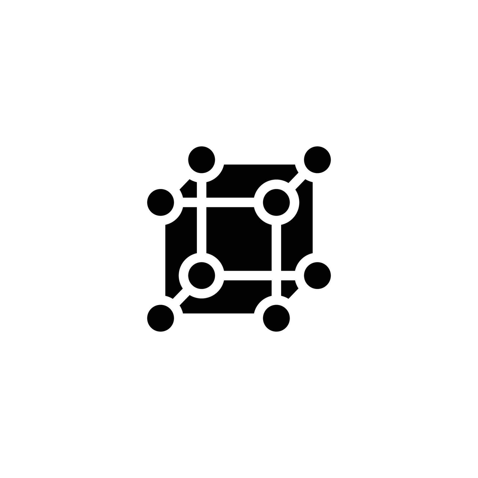 Framework icon. Simple solid style. Cloud, native, react, atom ...