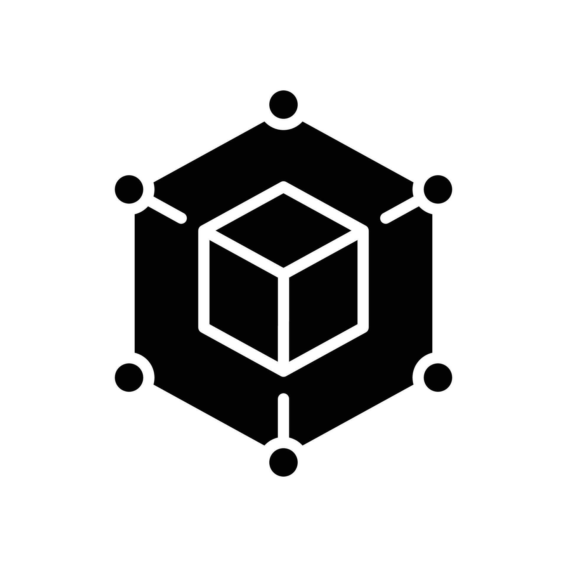 Framework icon. Simple solid style. Cloud, native, react, atom ...