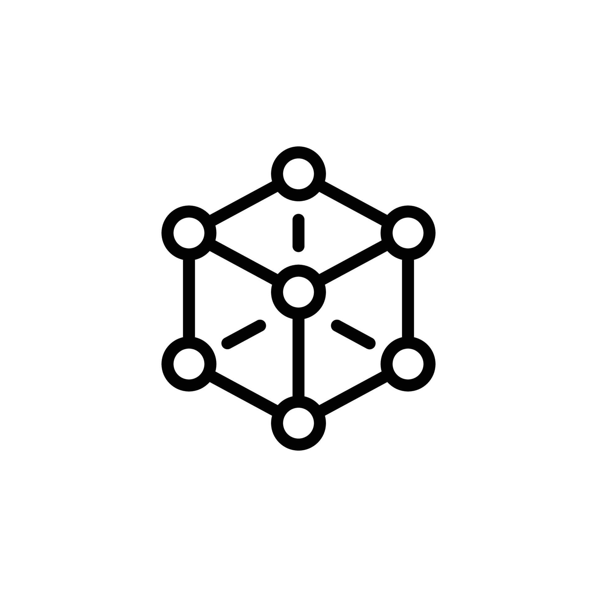 Framework icon. Simple outline style. Cloud, native, react, atom ...