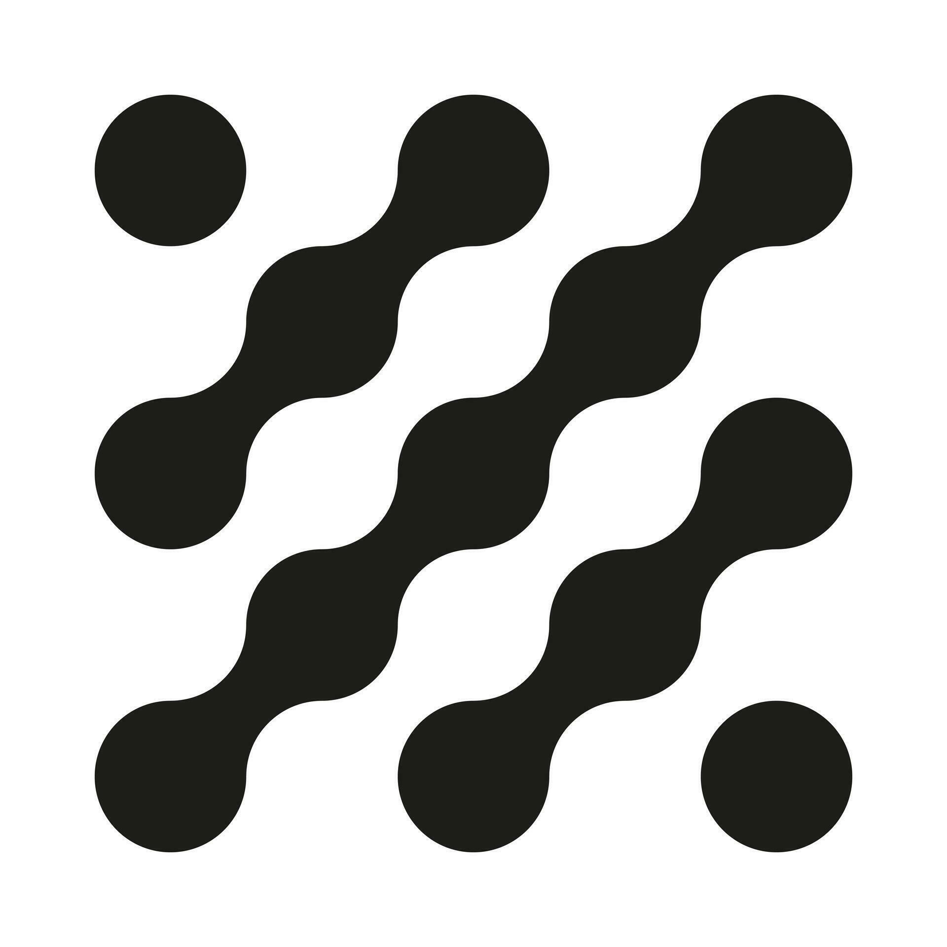 Metaball Logo Dots Connected Icon Circles Illusioned Pattern Modern Integration Symbol