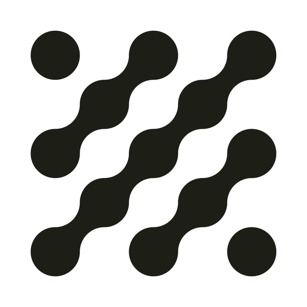 Metaball Logo Dots Connected Icon Circles Illusioned Pattern Modern Integration Symbol