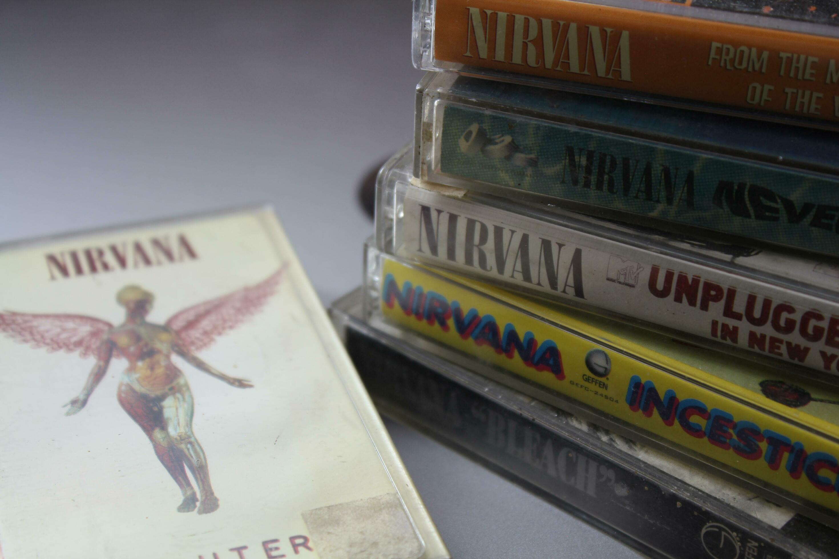 Bangkok Thailand February 09 2022 90s Cassette Tapes Of Nirvana Albums Incesticide