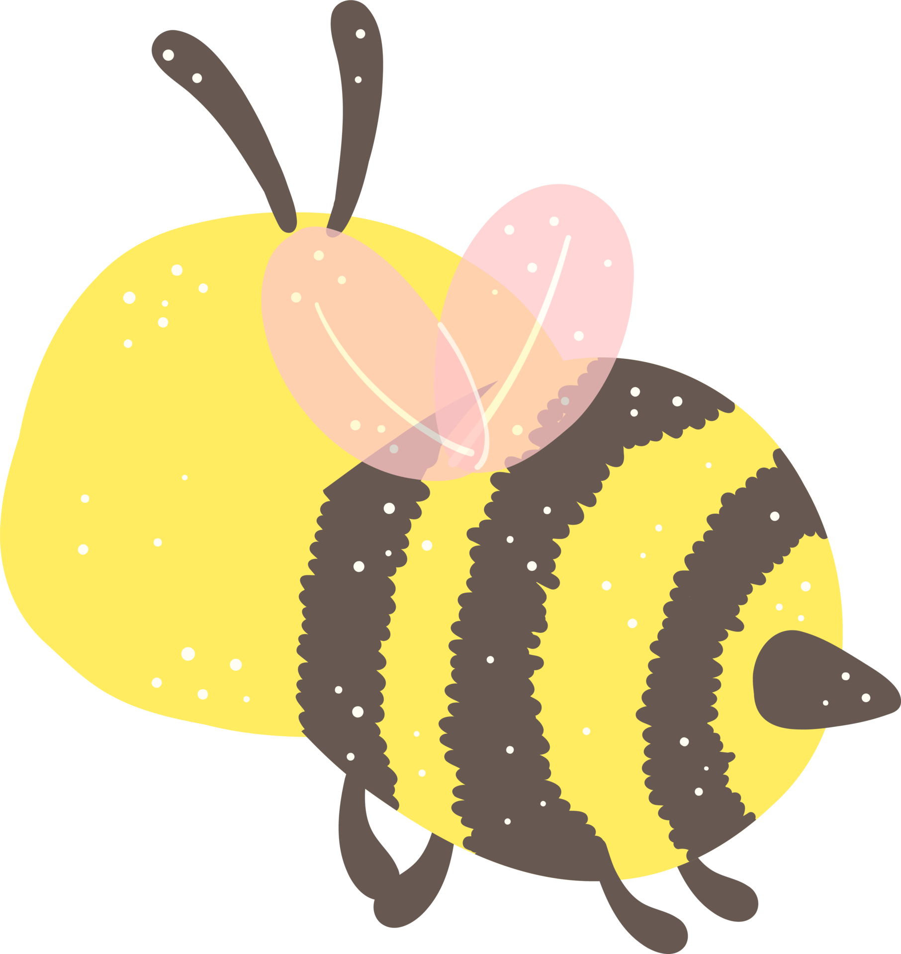 Cute Bee Cartoon Illustration Kawaii Insect 35041689 Png