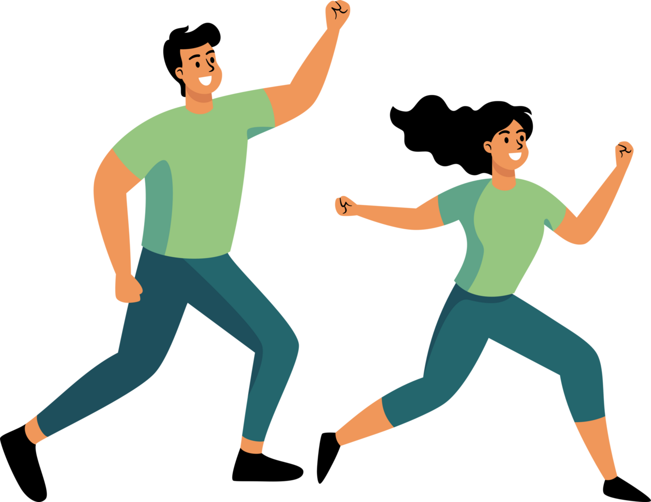 Le De Bonne Humeur En Bonne Santé Gens Courir Pour Exercice