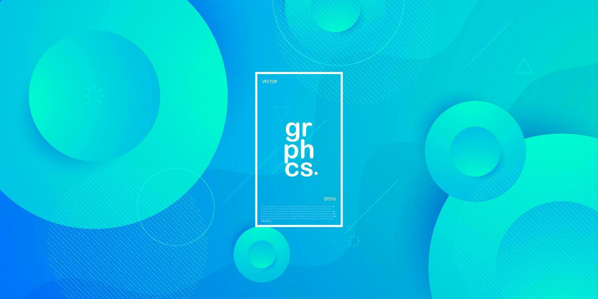 Abstract bright blue and green gradient illustration background with ...