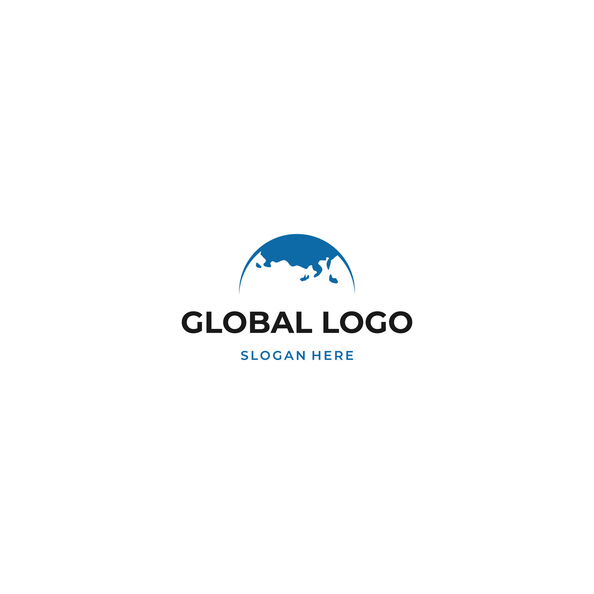 simple Planet earth flat logo design on isolated background 35045857 ...