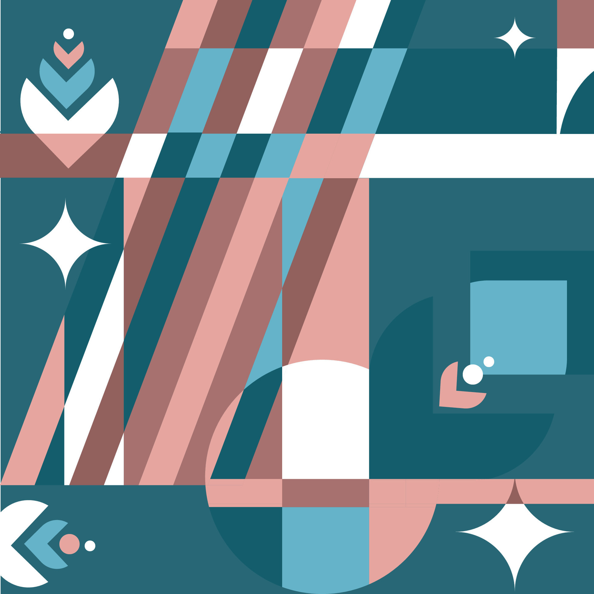 Abstract geometric background in scandi style.Vector illustration with ...