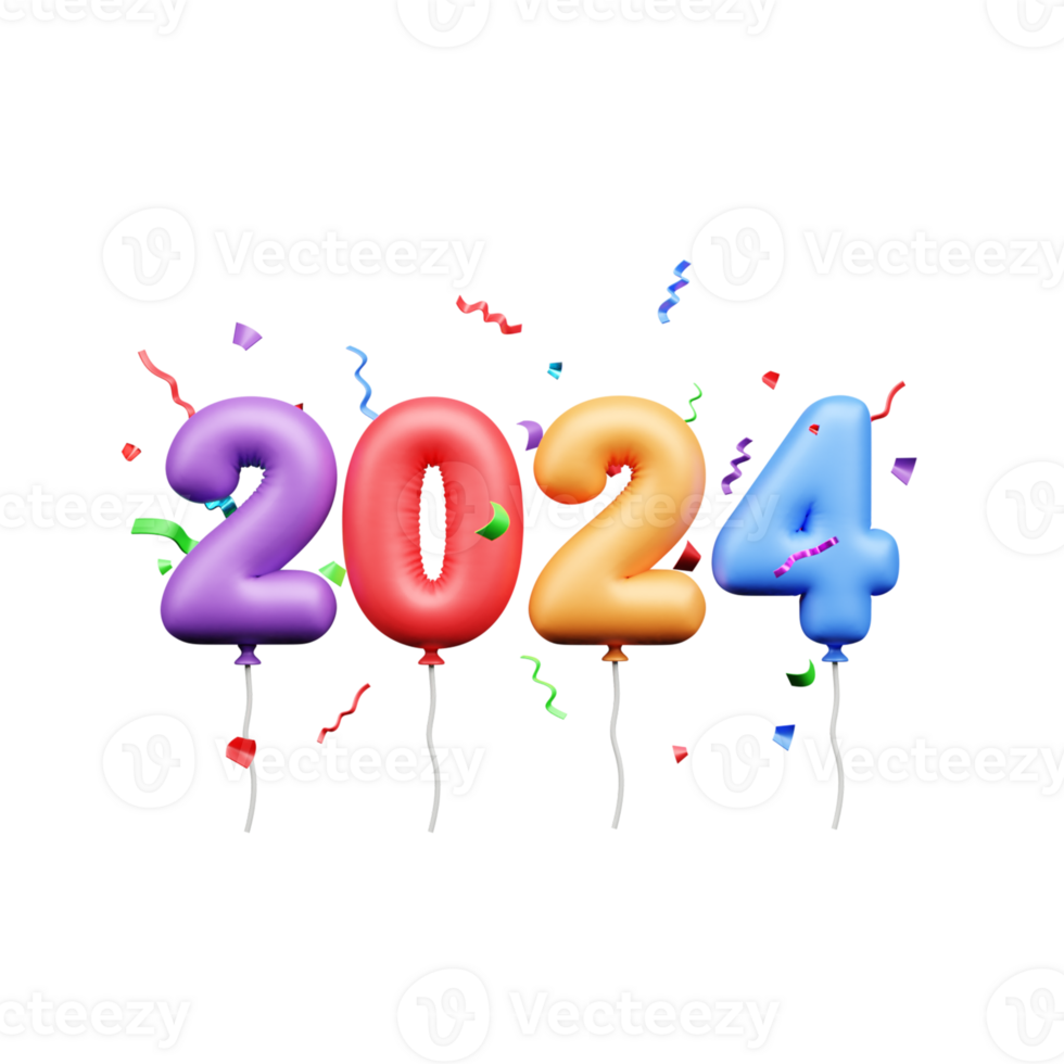 Happy New Year 2024 Celebration 3D Illustration or happy new year 2024 ... Happy New Year 2024 Celebration 3D Illustration or happy new year 2024 ...