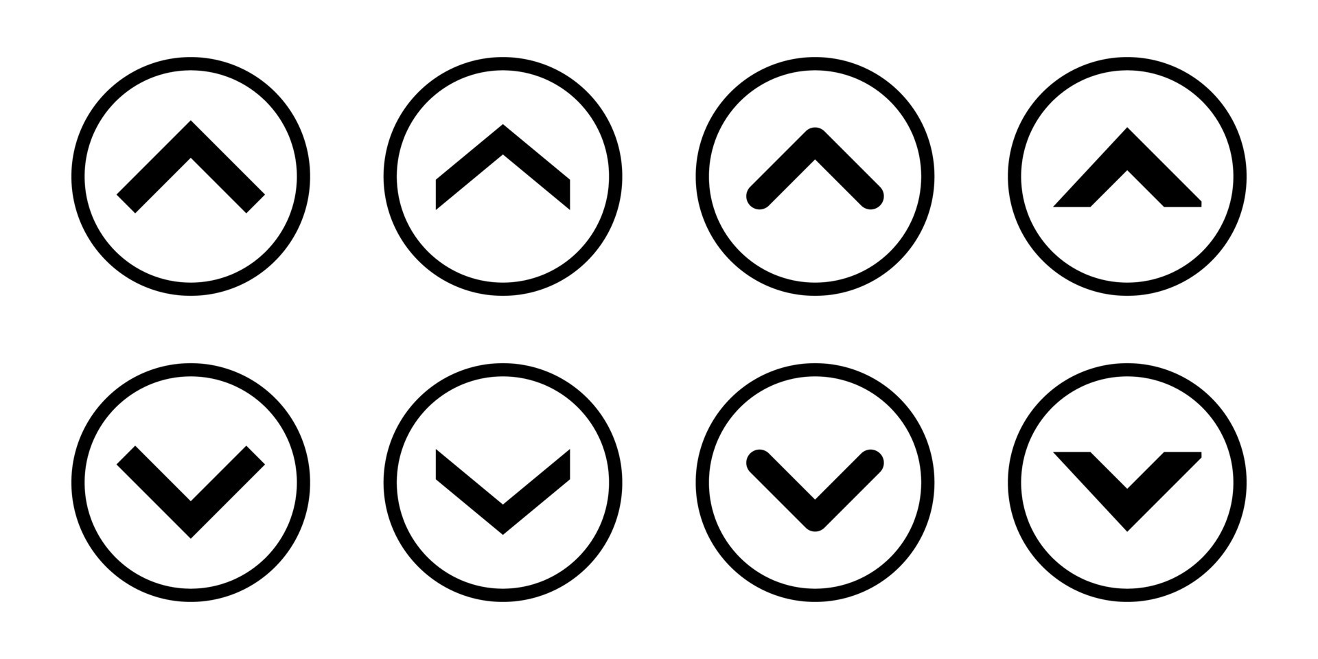 Swipe up and down icon vector on circle line. Scroll button 35048567 ...