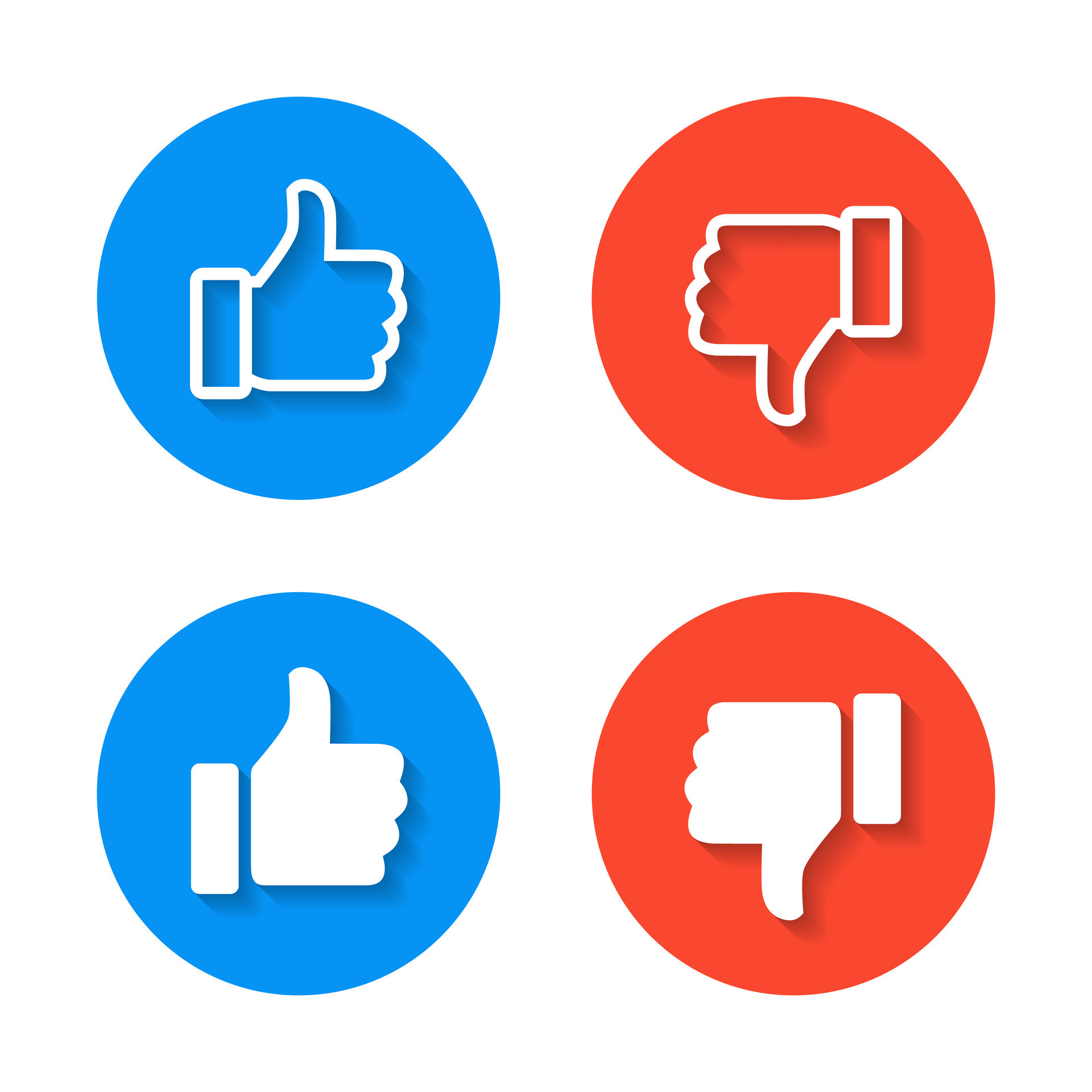 Like and dislike button icon vector of social media. Thumb up and down symbol 35048584 Vector ...