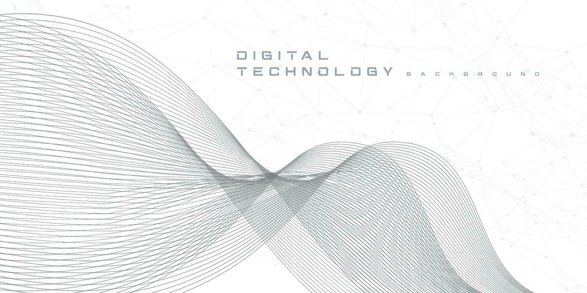 Abstract Digital Technology Hi Tech Futuristic Grey White Background Cyber Information