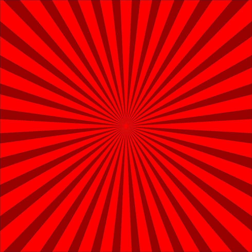 Red Sunburst Pattern Sunrise Background Radial Rays Background Retro
