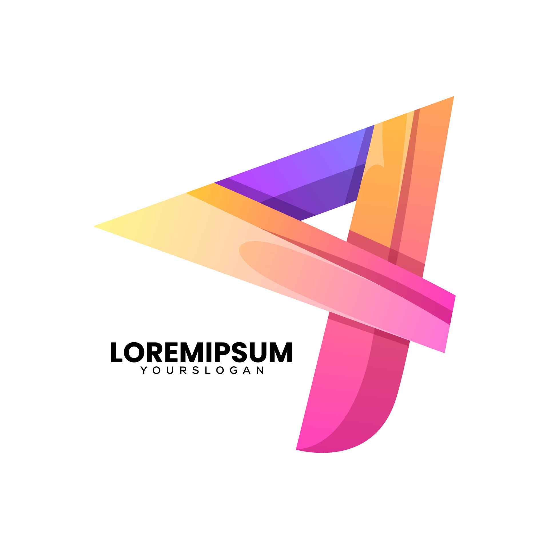 number 4 colorful icon logo design vector 35058258 Vector Art at Vecteezy