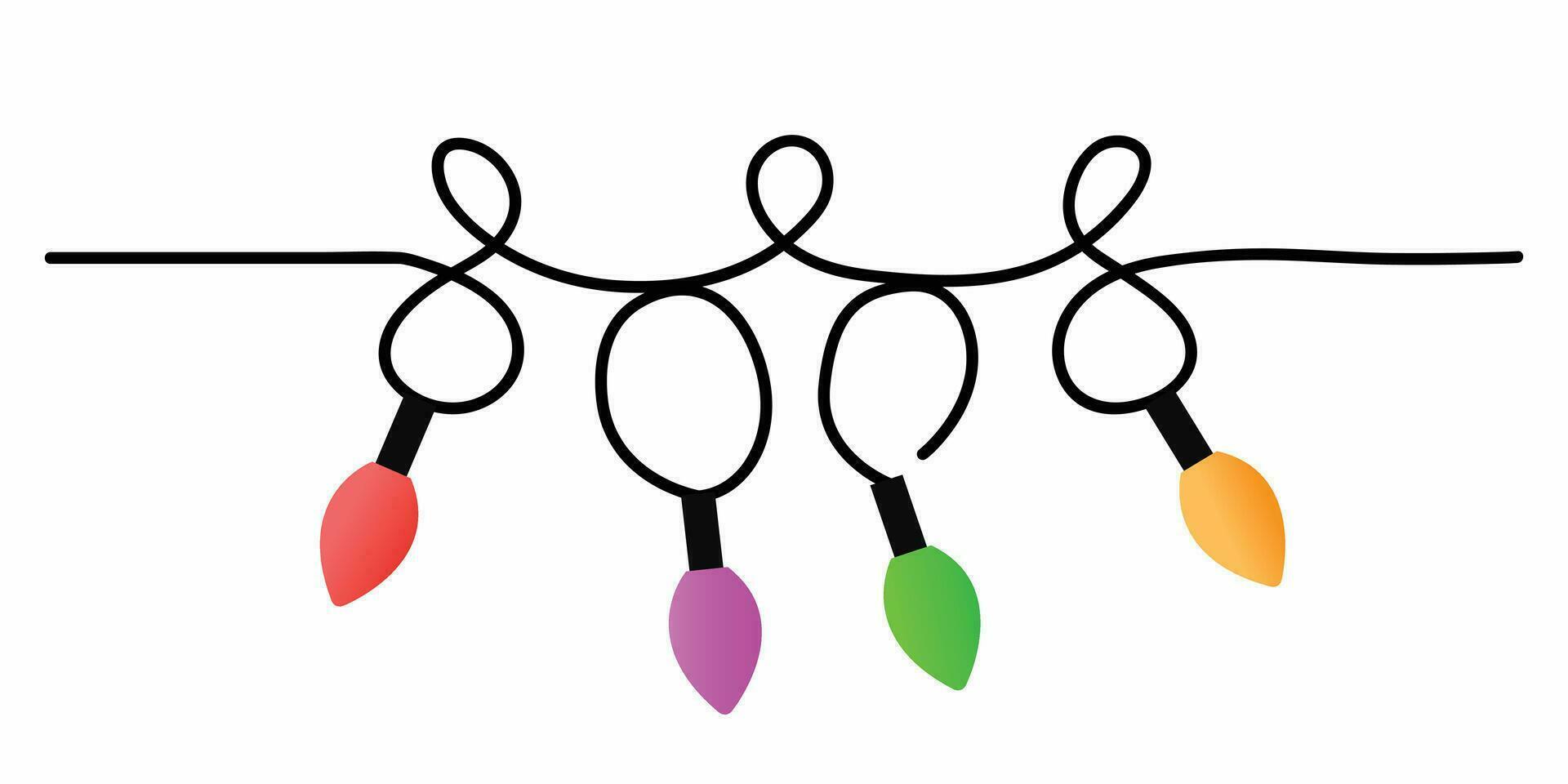 Christmas lights clipart vector 35060906 Vector Art at Vecteezy