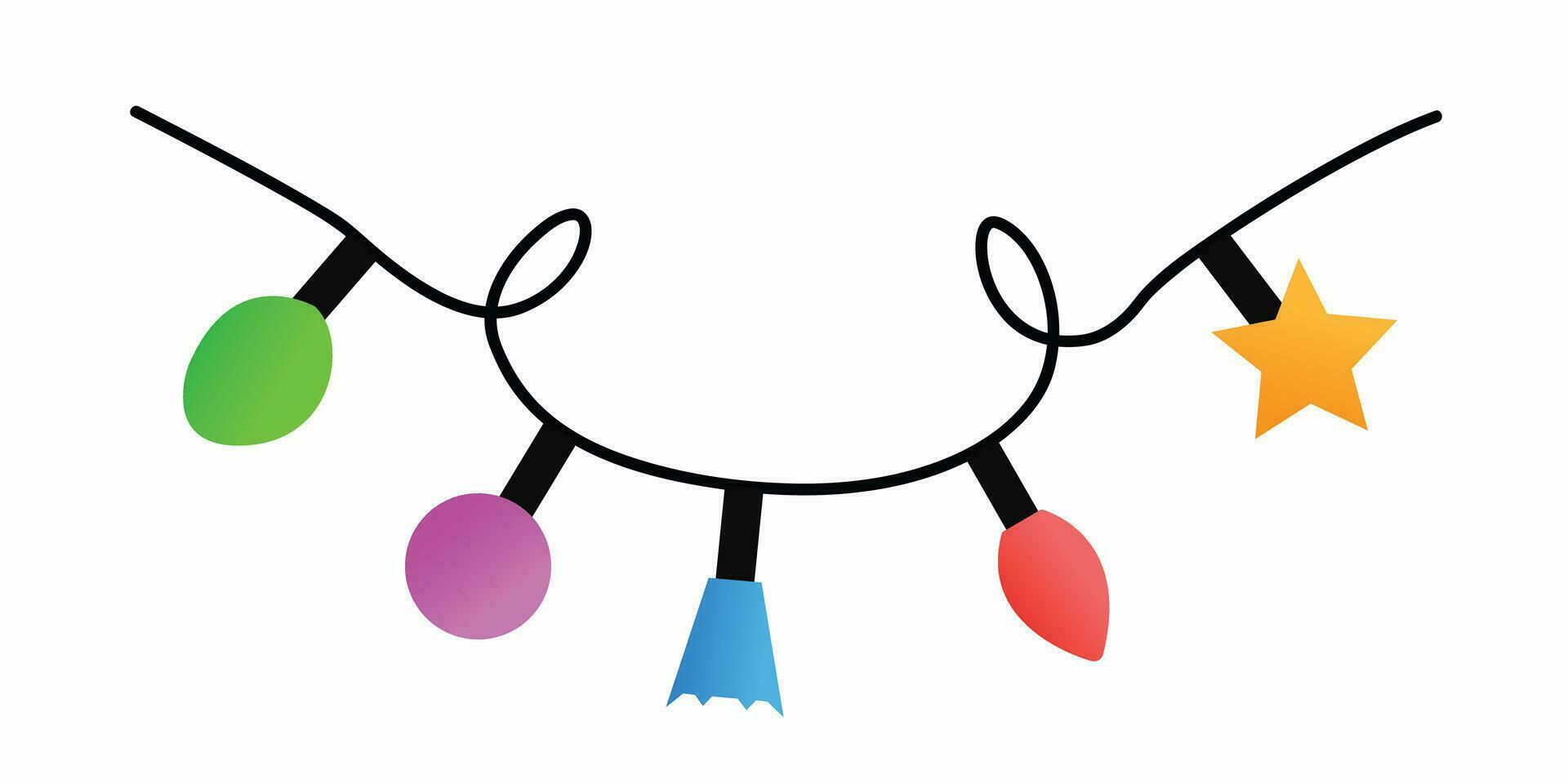 Christmas lights clipart vector 35060917 Vector Art at Vecteezy