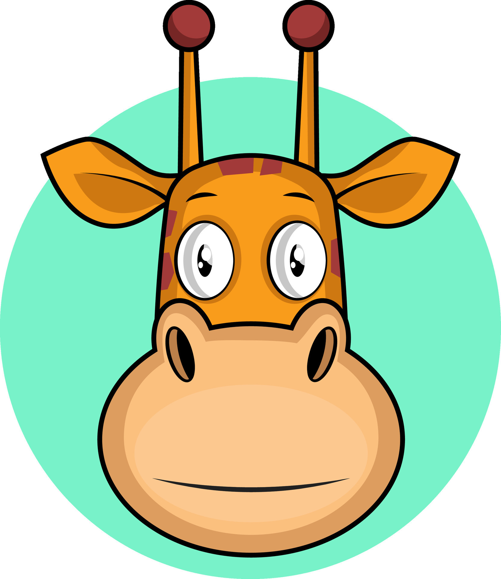 Cartoon yellow giraffe vector illustration on white background 35068418 Vector Art at Vecteezy