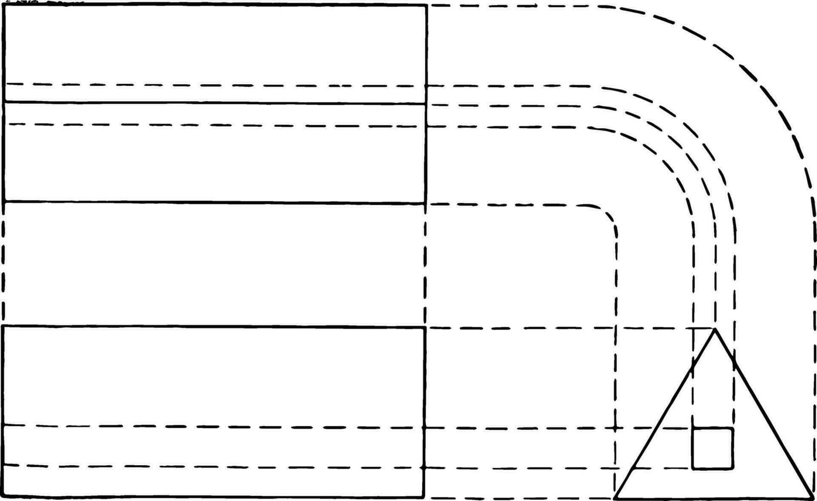 Projections Of Triangular Prism With Hole Vintage Illustration 35072550 Vector Art At Vecteezy
