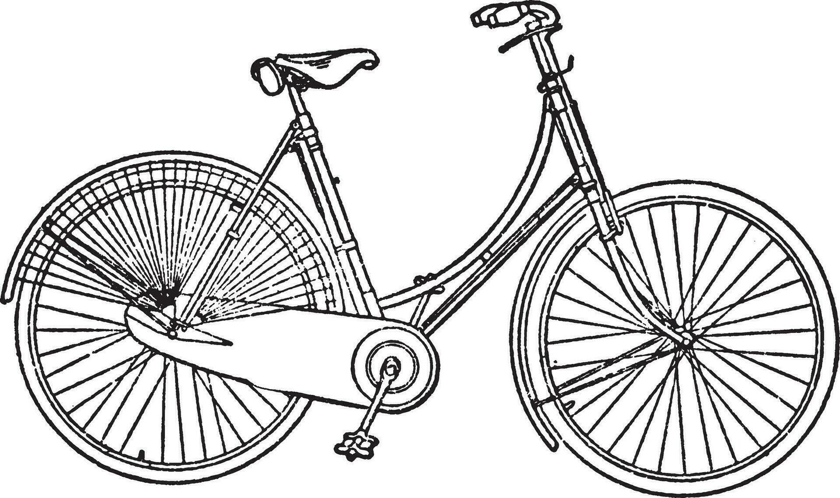 Womans Bike, vintage illustration. 35072766 Vector Art at Vecteezy