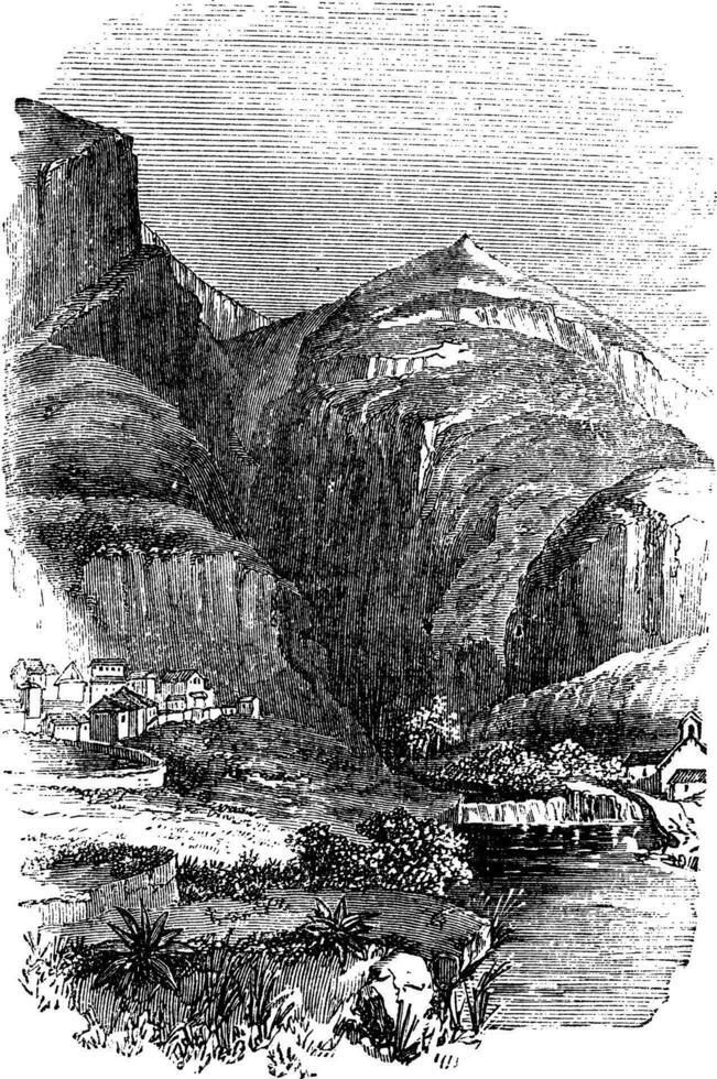 Delphi in Greece, vintage engraving 35075505 Vector Art at Vecteezy