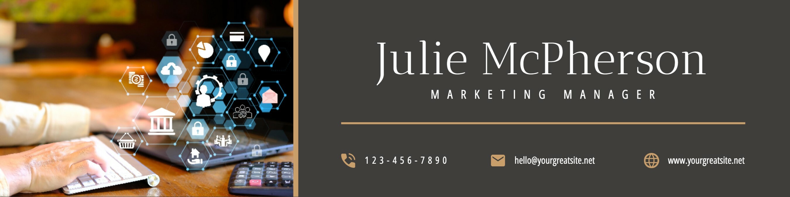 Brown Minimalist Marketing Manager LinkedIn Banner 35075851 Template