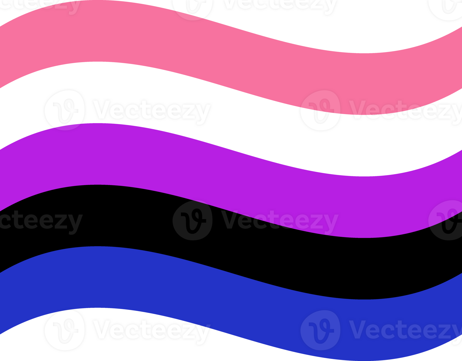 Genderfluid Pride Flag In Shape Lgbt Pride Flag In Shape 35077989 Png