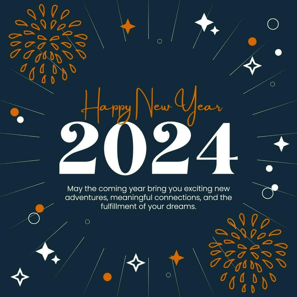 Firework New Year LinkedIn Post 35080431 Template