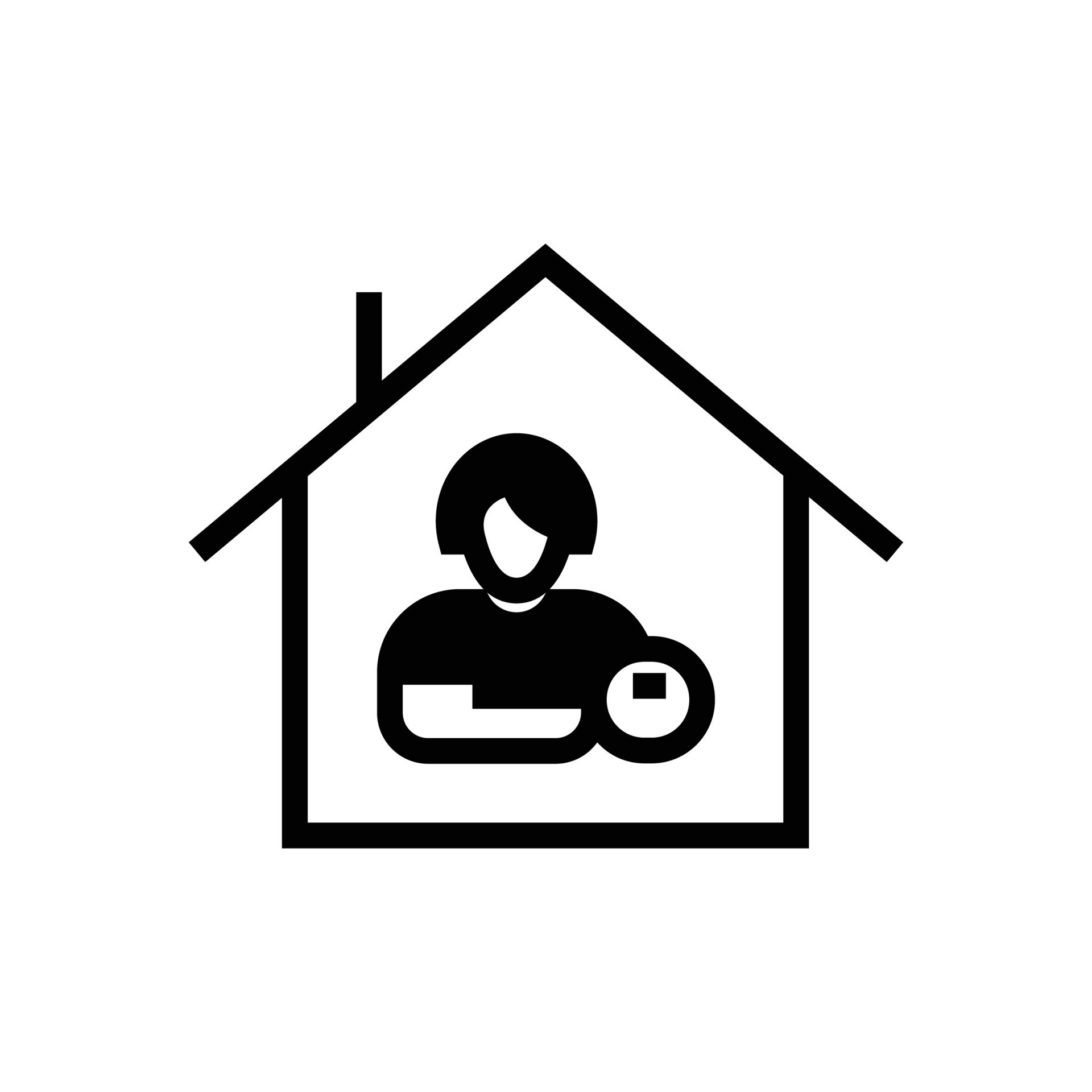 Remote work icon. black fill icon 35082219 Vector Art at Vecteezy