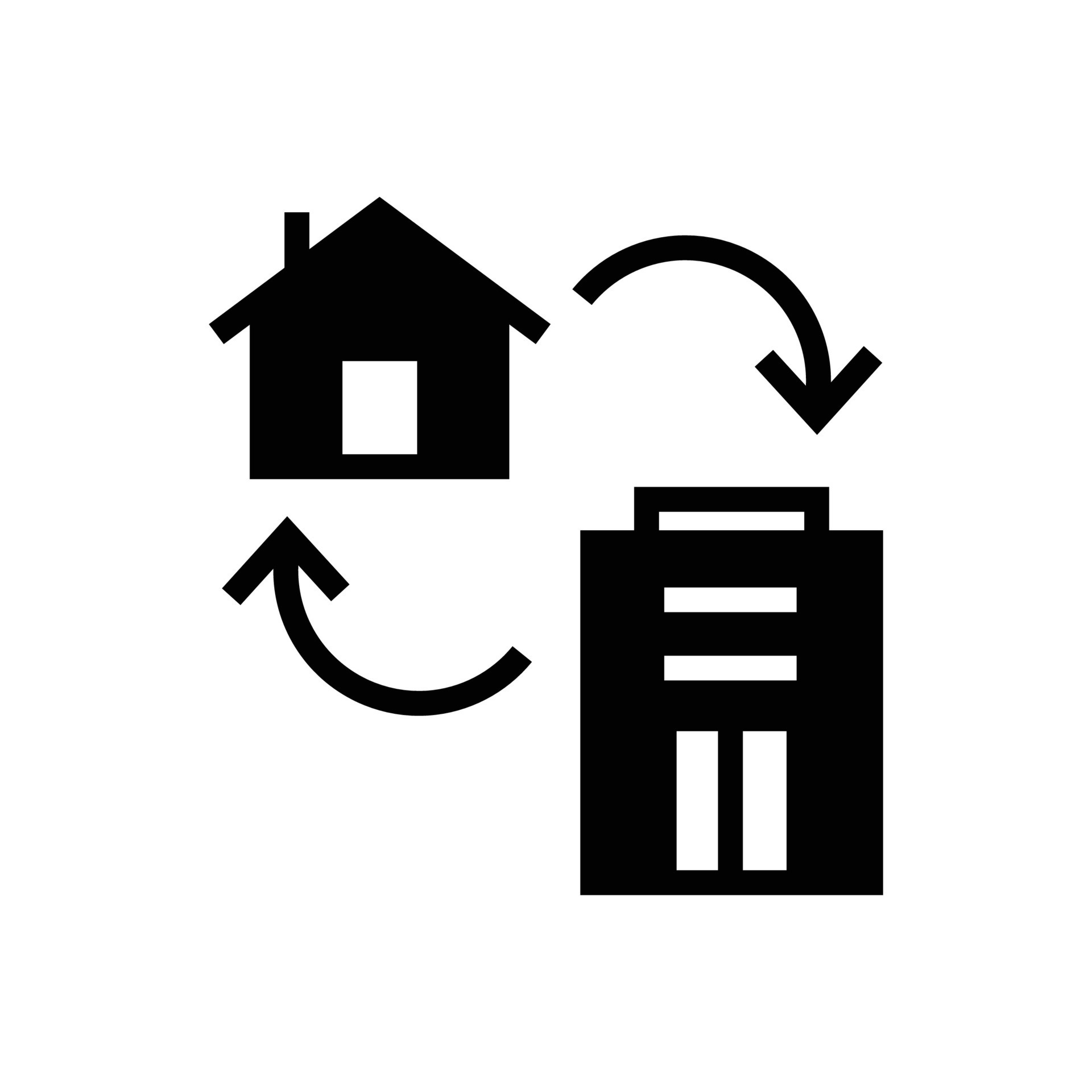 Hybrid Working icon. black fill icon 35082245 Vector Art at Vecteezy