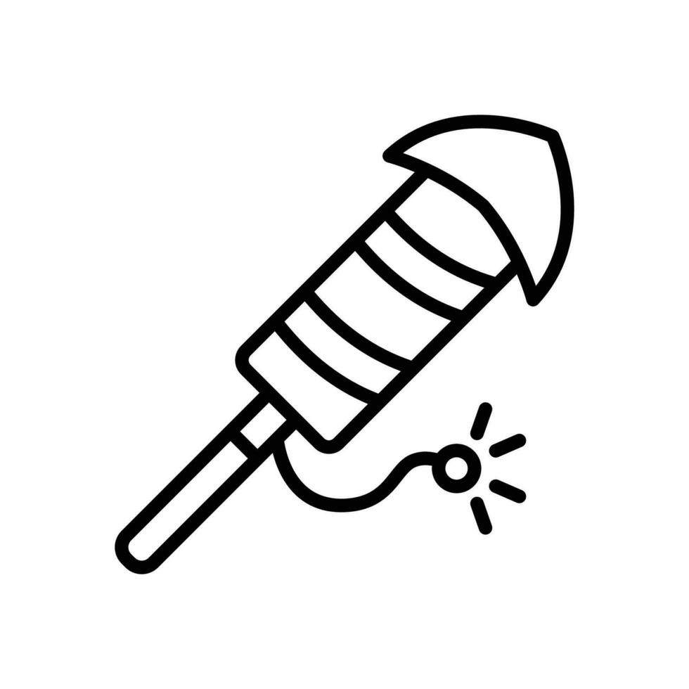 firecracker icon. vector line icon for your website, mobile, presentation, and logo design ...
