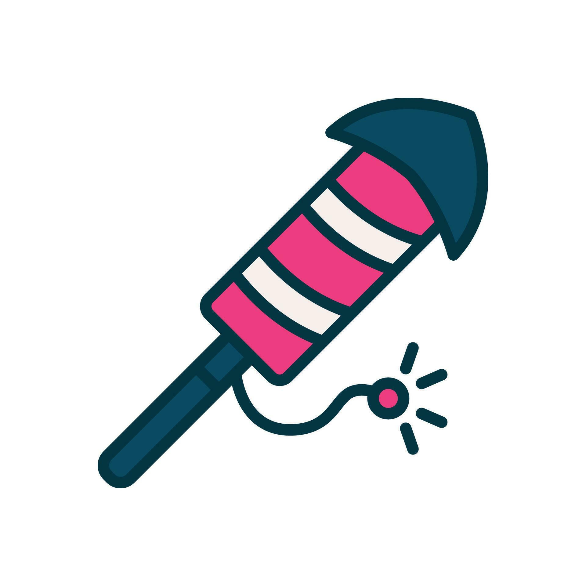 firecracker icon. vector filled color icon for your website, mobile, presentation, and logo ...