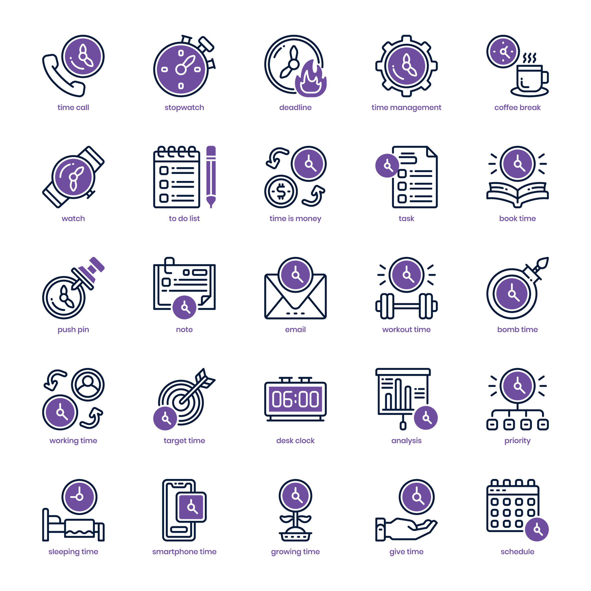 Time Management icon pack for your website design, logo, app, and user ... Time Management icon pack for your website design, logo, app, and user ...